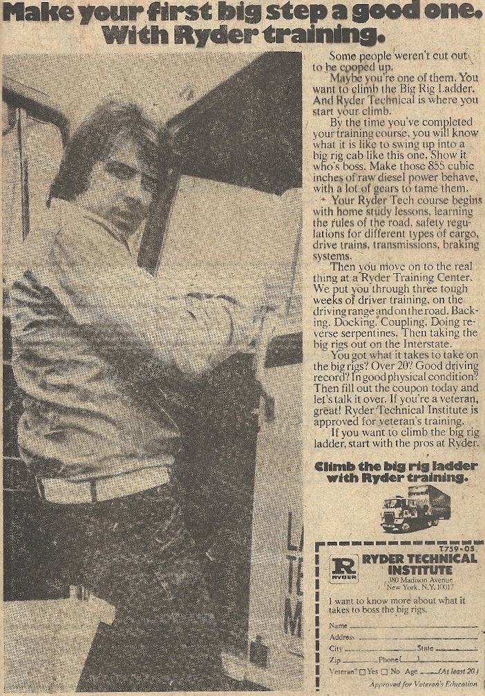 Message: Attend the Ryder Technical Institute, and avoid becoming a ...